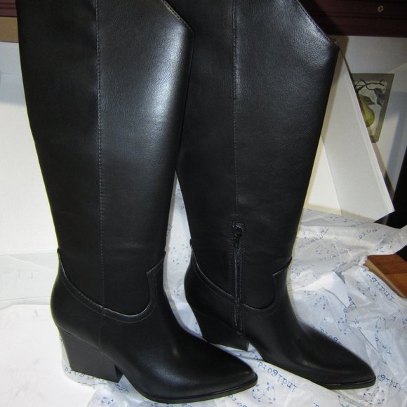 Indigo | Shoes | Indigo Rd Black Tall Dress Boots Kollynq Pointed Toe ...